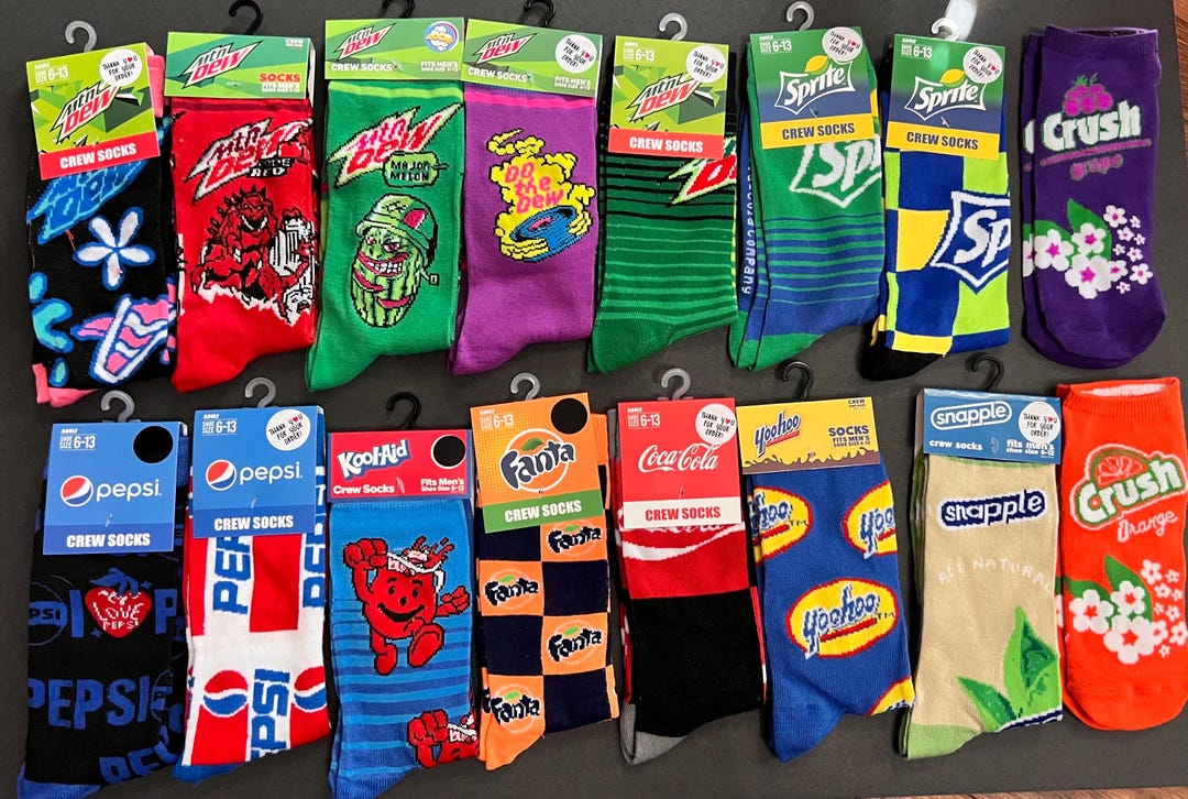 Funny Novelty Crew Socks Food Drink / Stocking Stuffers/ Gift/ Men ...