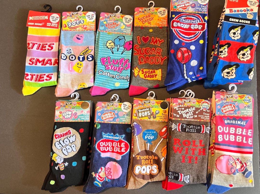 Odd Sox Crazy Socks Funny Novelty Crew Socks Food Snack Candy Stocking ...