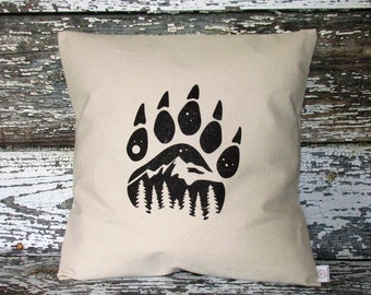Bear Paw Pillow - Etsy