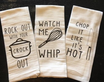 Funny Dish Towels Funny Kitchen Towels Housewarming Gift - Etsy