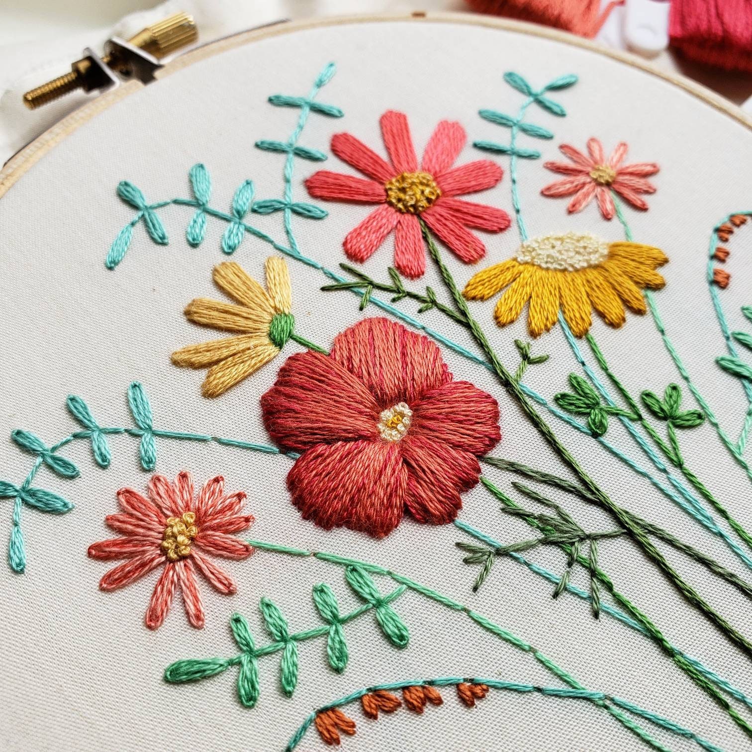 DIY Hand Embroidery Pattern PDF Hand Embroidered Flower - Etsy Canada