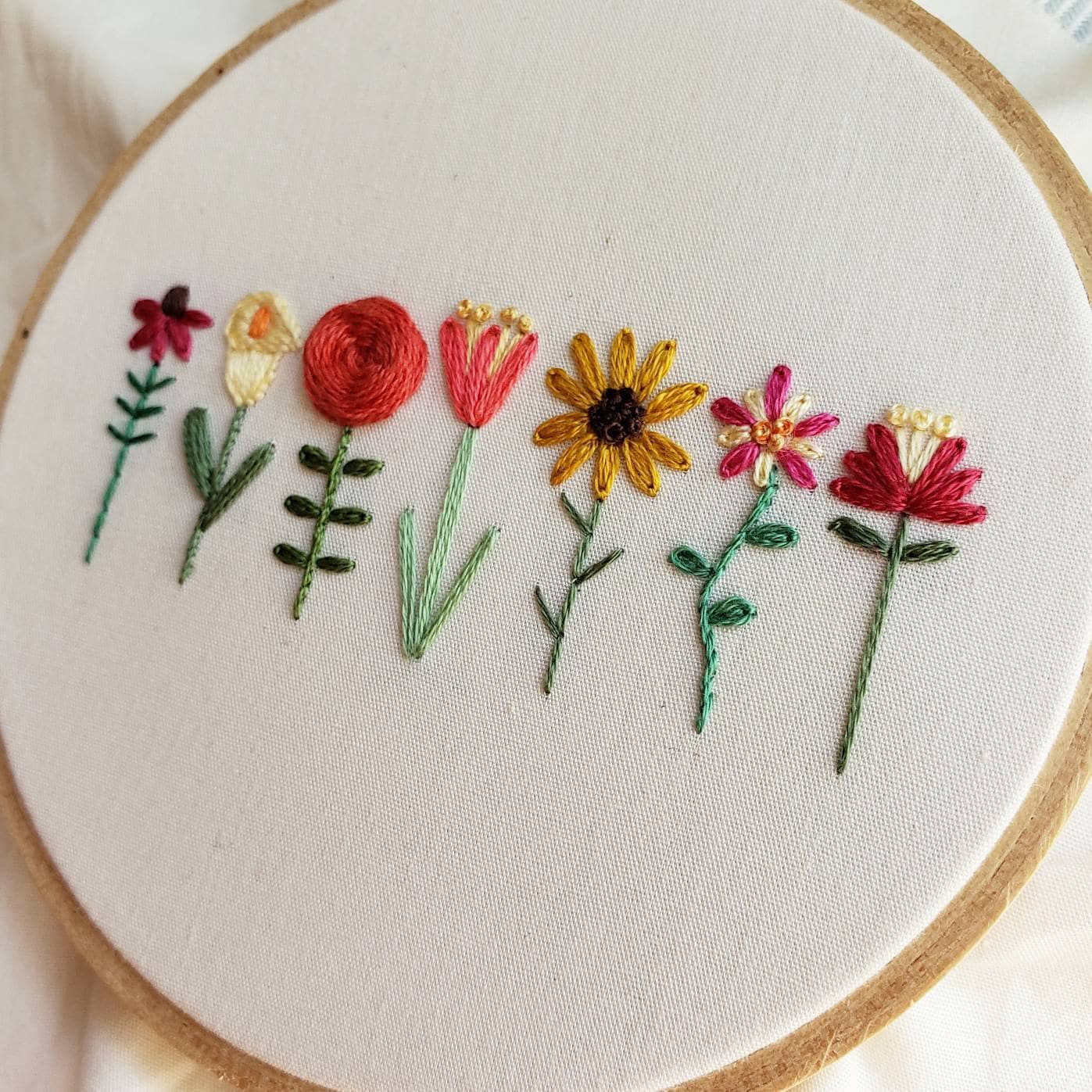 Flower Embroidery Pattern, Coneflower, Calla Lily, Rose, Tulip ...