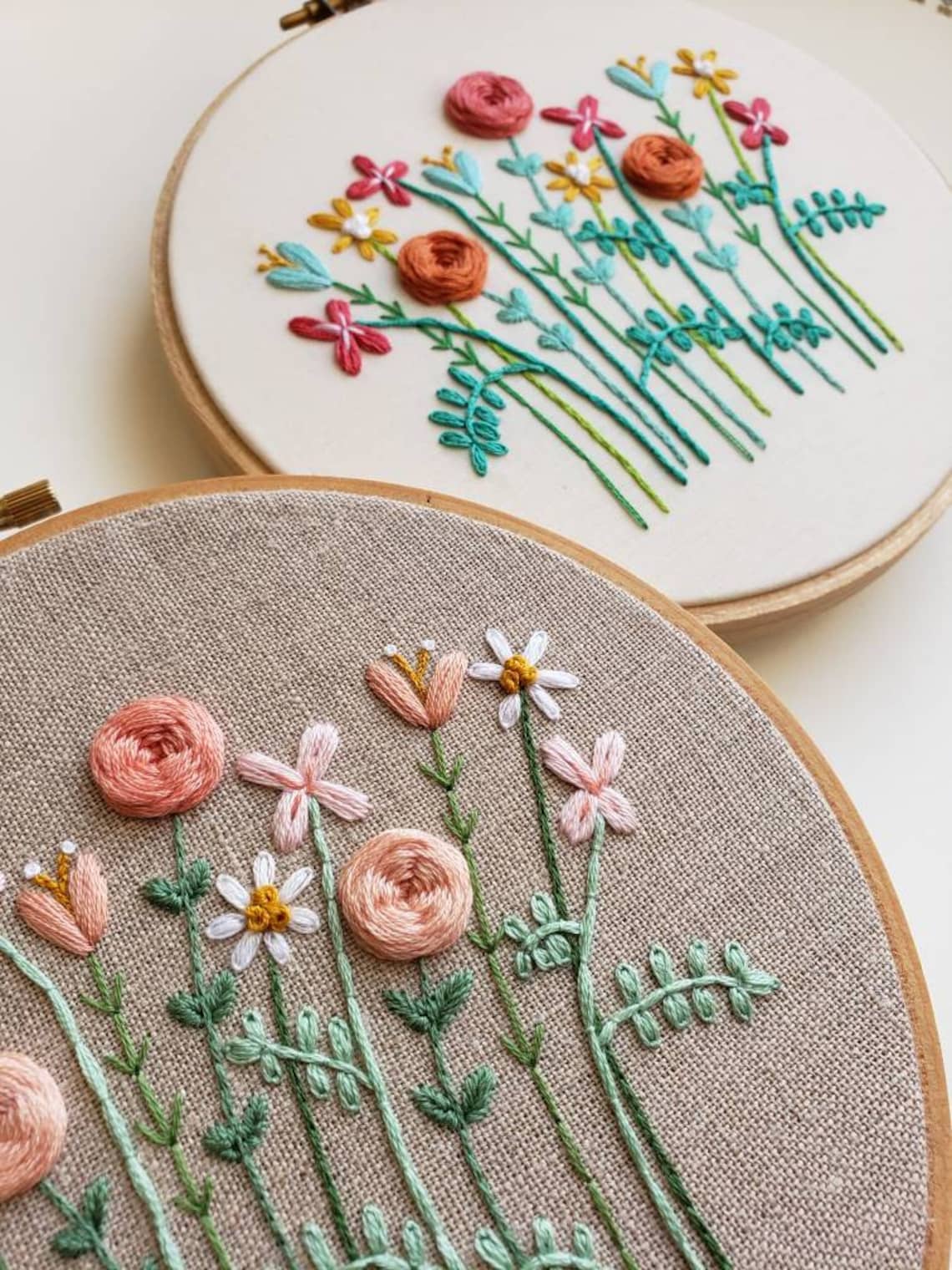 Flower Embroidery Pattern Colorful Floral Embroidery - Etsy