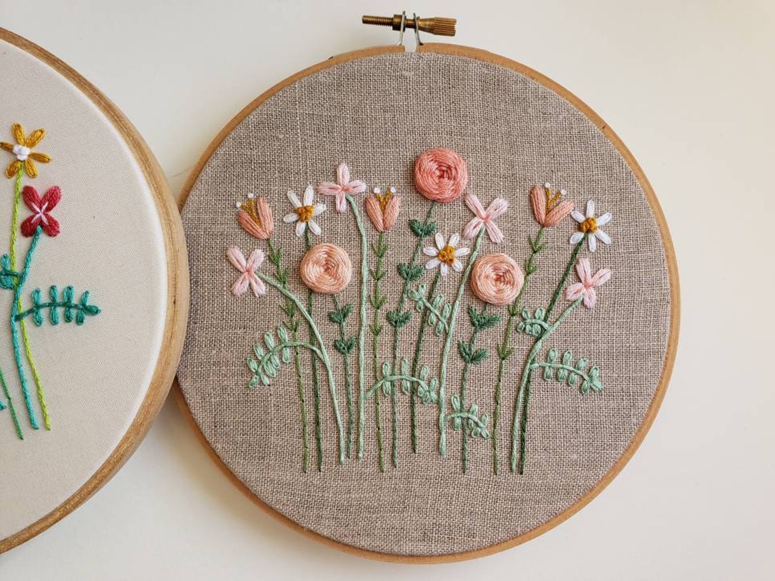 Flower Embroidery Pattern Colorful Floral Embroidery | Etsy