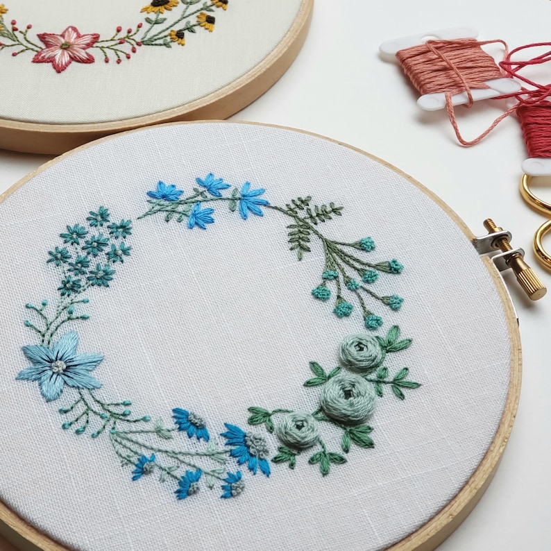 DIY Hand Embroidery Pattern PDF Hand Embroidered Flower | Etsy
