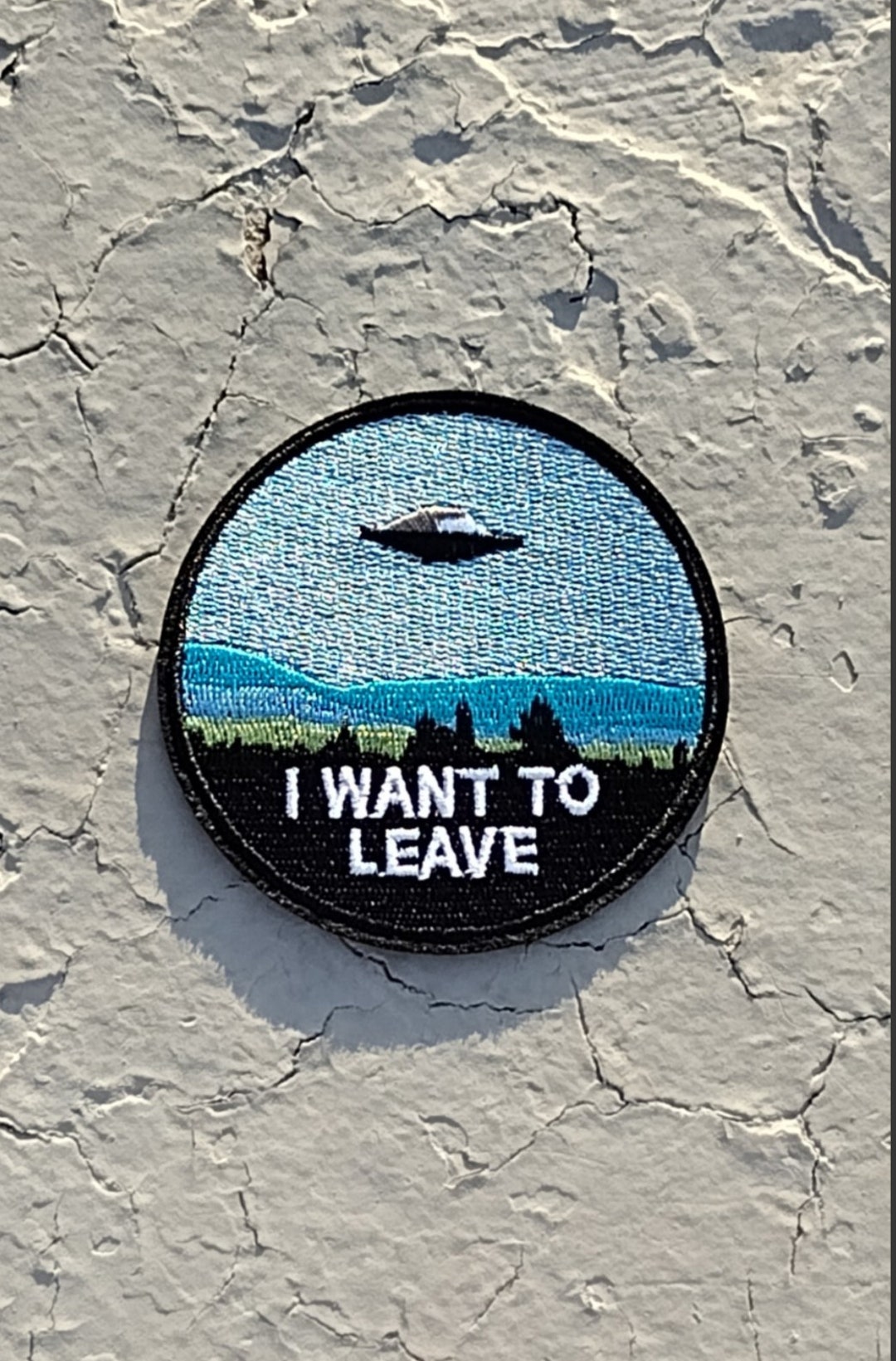 UFO I Want to Leave Embroidered Iron-on Patch - Etsy