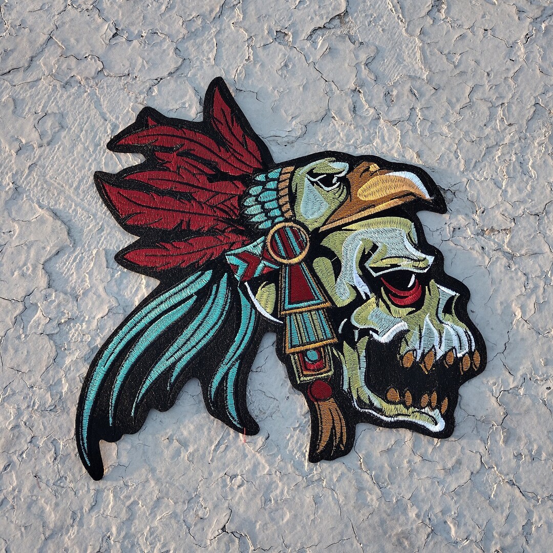 Native American Indian Medicine Man Embroidered Iron-on Patch Large ...
