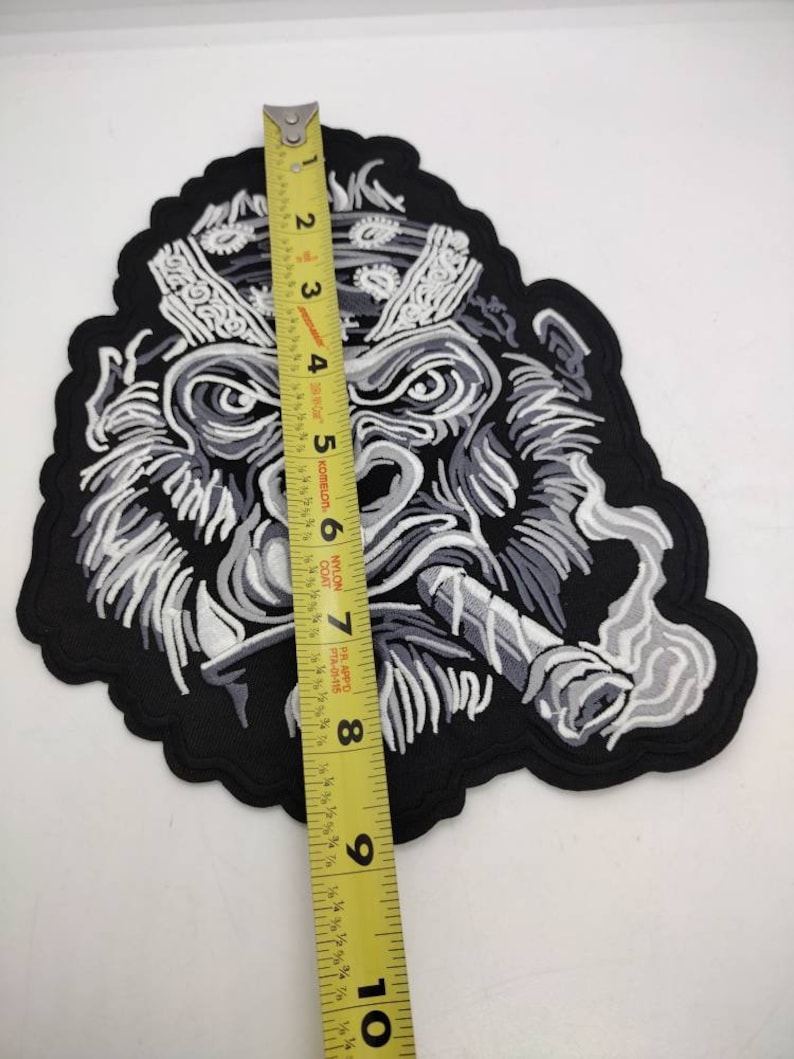Smoking Gorilla Biker Embroidered Back Patch.jacket Patches. - Etsy