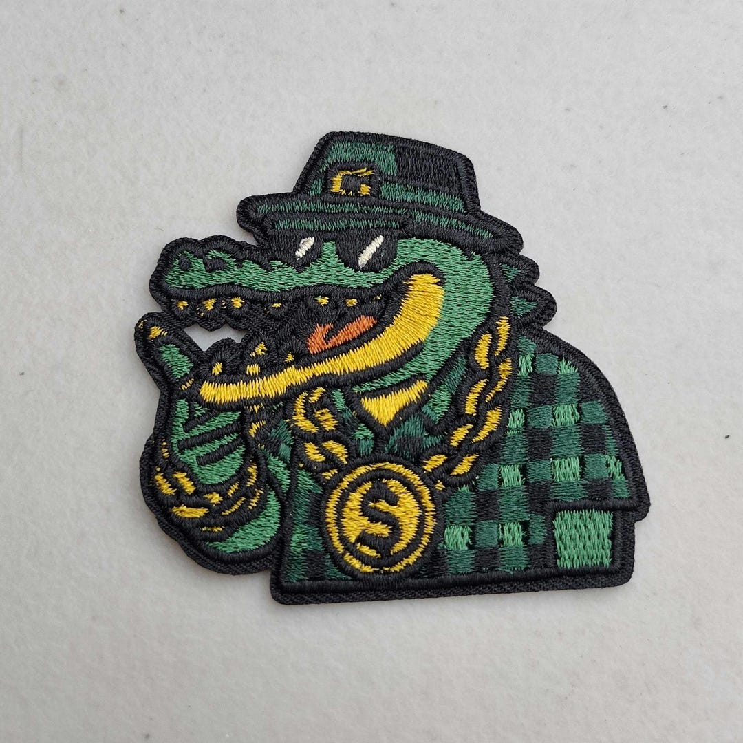 Hip Hop Crocodile OG Gangster Alligator Embroidered Iron-on Patch - Etsy