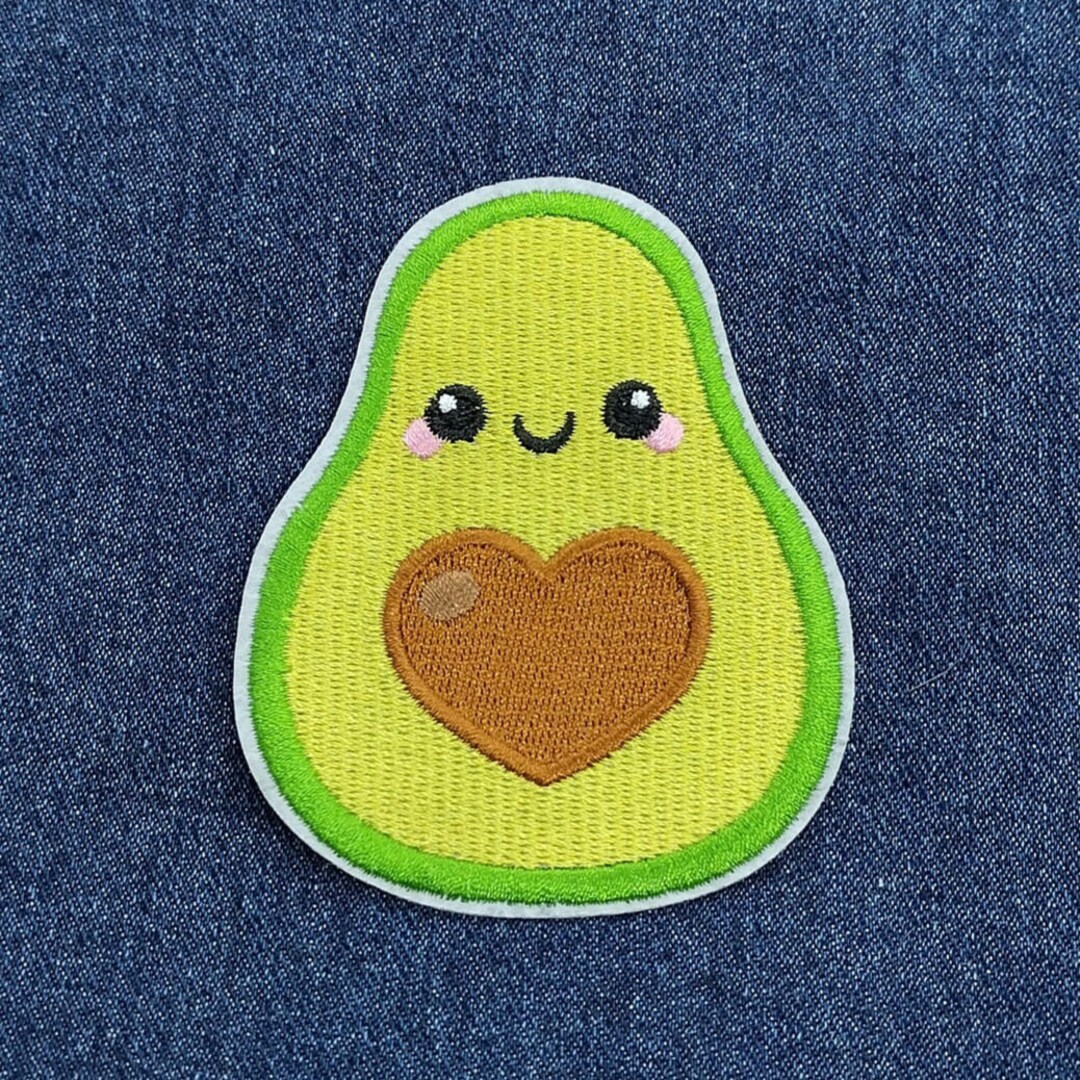 Cute Avocado Character I Love Avocados Embroidered Iron on Patch - Etsy