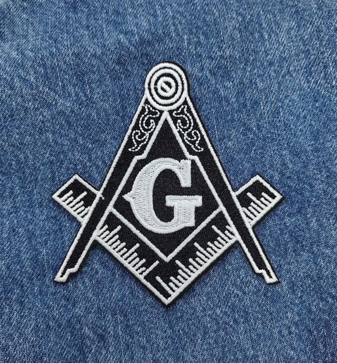 Masonic Symbol Free Masons Compassion Ruler Embroidered Iron on Patch ...