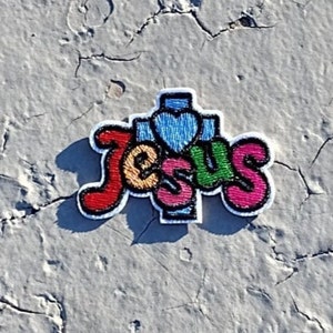 Jesus Christianity Cross I Love Jesus Embroidered Iron on Patch - Etsy