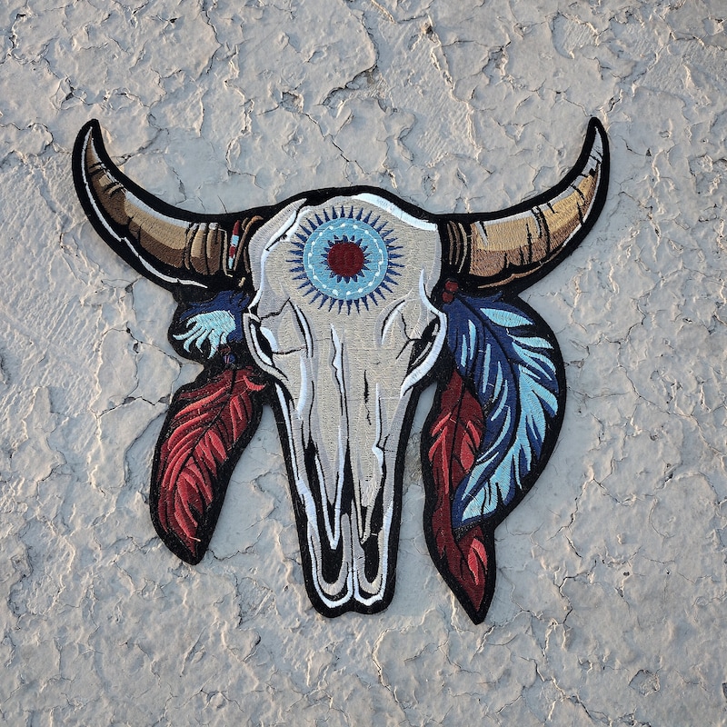 Embroidered Skull Patch - Etsy