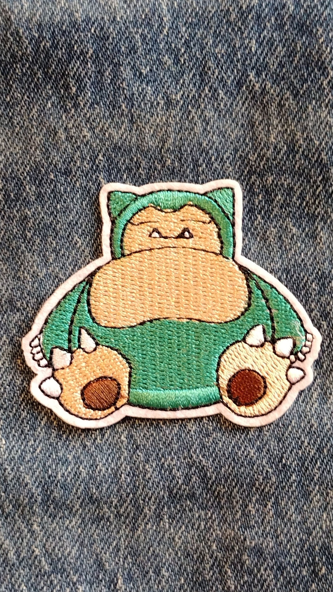 Snorlax Embroidered Iron-on Patch DIY Clothing Sticker - Etsy