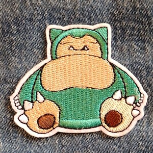 Snorlax Embroidered Iron-on Patch DIY Clothing Sticker - Etsy