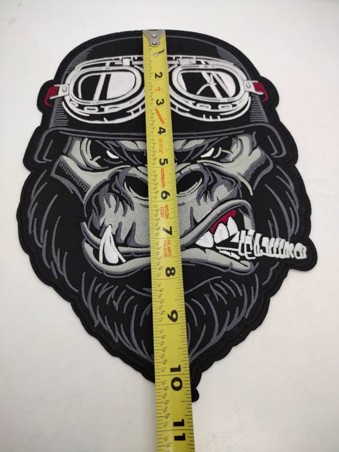 Gorilla Biker Embroidered Iron on Back Patch. Jacket Patches. Diy ...