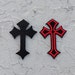 Black and Red Cross Embroidered Iron-on Patches - Etsy