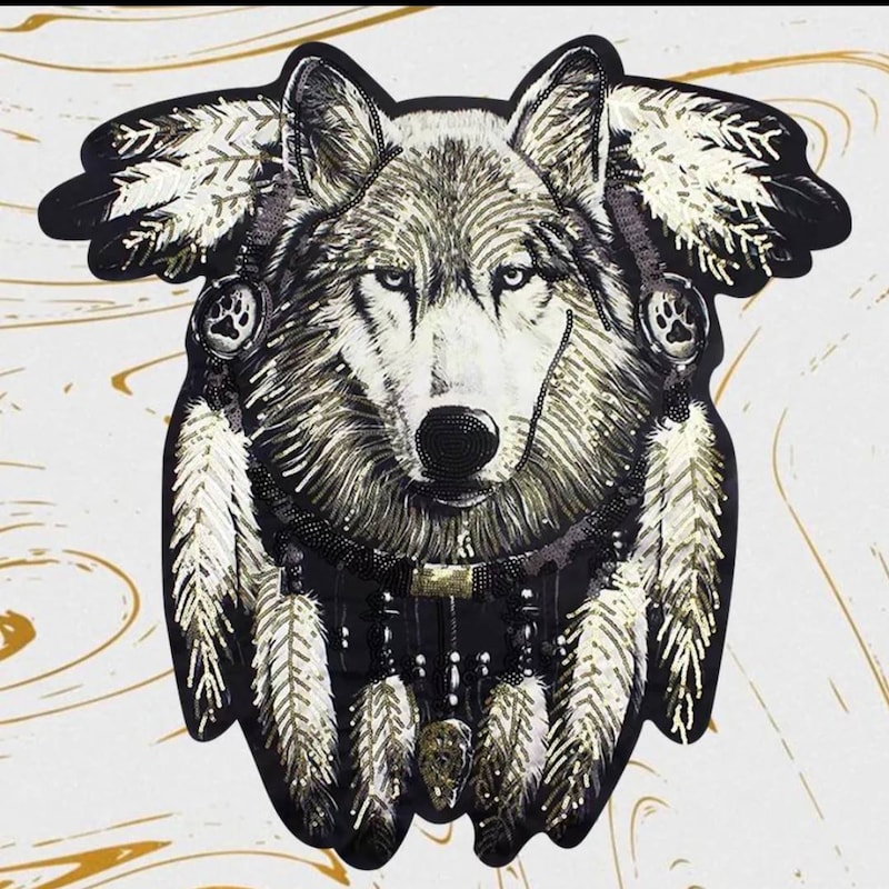 Wolf Patch - Etsy