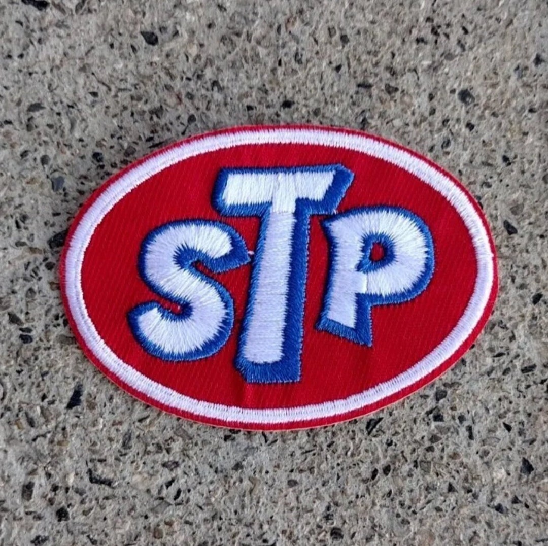 Vintage Style STP Oil and Gas Mechanic Racing Embroidered Iron-on Patch ...