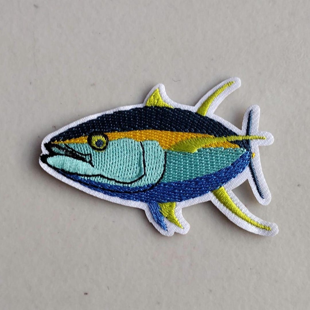 Yellow Fin Tuna Fish Embroidered Iron-on Patch Sea Creatures - Etsy