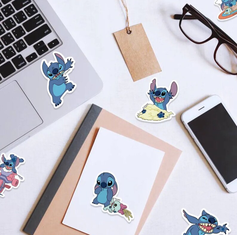 STITCH Stickers Pack Stickers Kawaii Sticker Laptop - Etsy