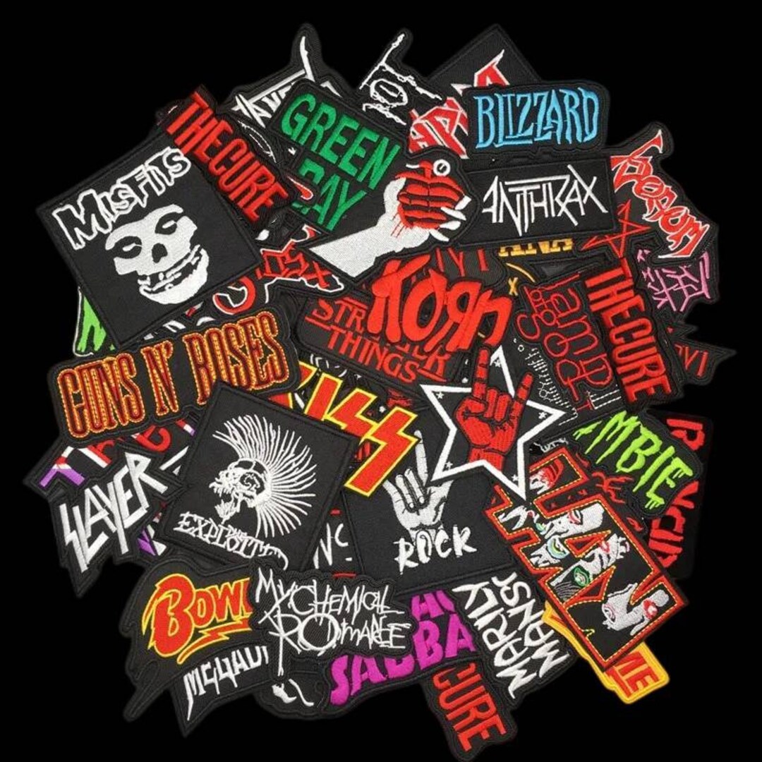 Rock Band Heavy Metal Embroidered Iron on Patches Mixed Lot of 10 ...