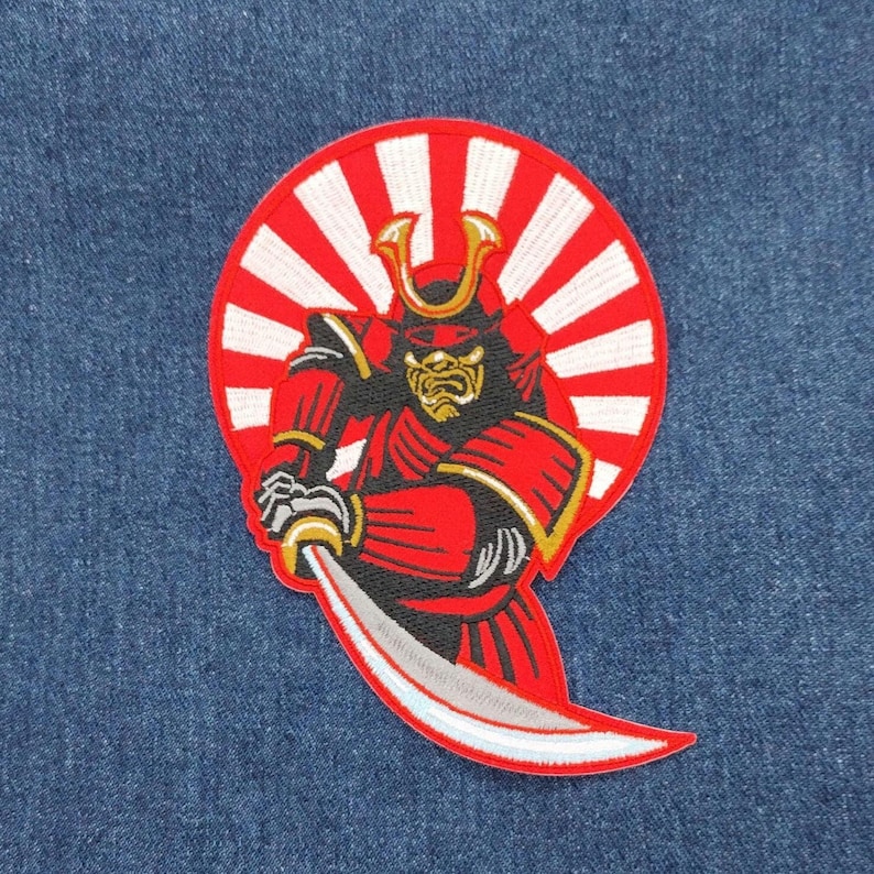 Japanese Rising Sun Samurai Warrior Badge Iron-on Embroidered Patch - Etsy