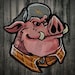 Hog Large Embroidered Iron-on Patch Pig Boar Biker Gangster Cowboy ...