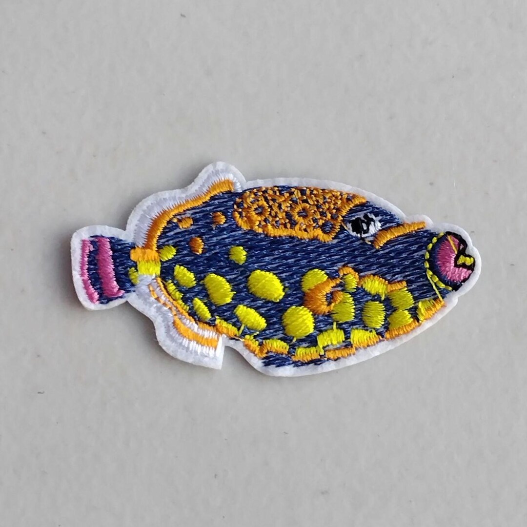 Clown Trigger Fish Embroidered Iron-on Patch - Etsy