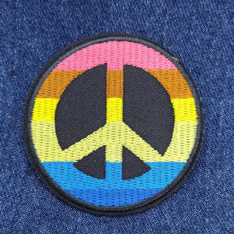 Peace Sign Applique - Etsy