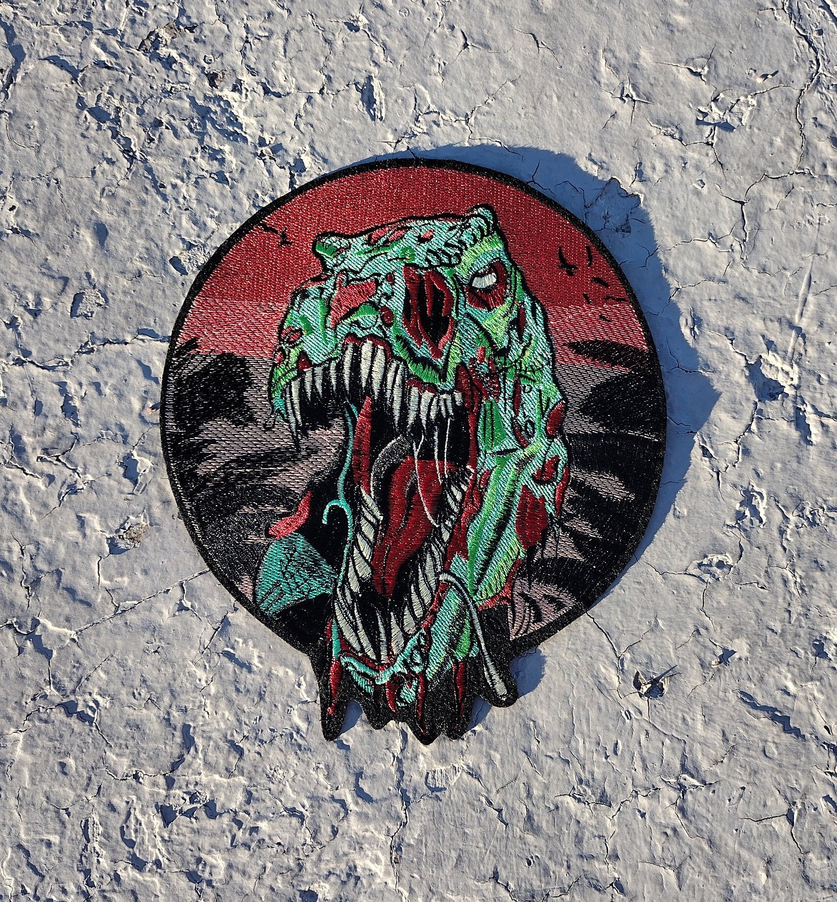 T-rex Dinosaur Embroidered Iron-on Large Jacket Patch - Etsy