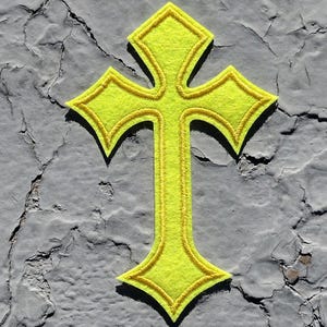 Cross Pink and White Embroidered Iron-on Patches Clothing Stickers - Etsy