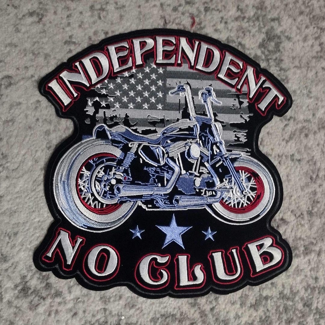 Motorcycle Rider Biker Independent No Club Large Iron-on Patch 12" - Etsy