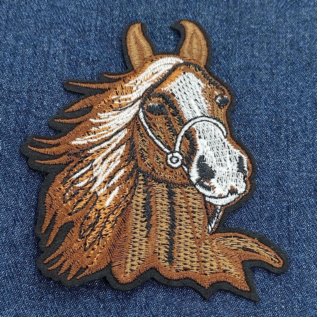 Horse Brown Pony Embroidered Iron-on Patches Clothing Sticker Repair ...