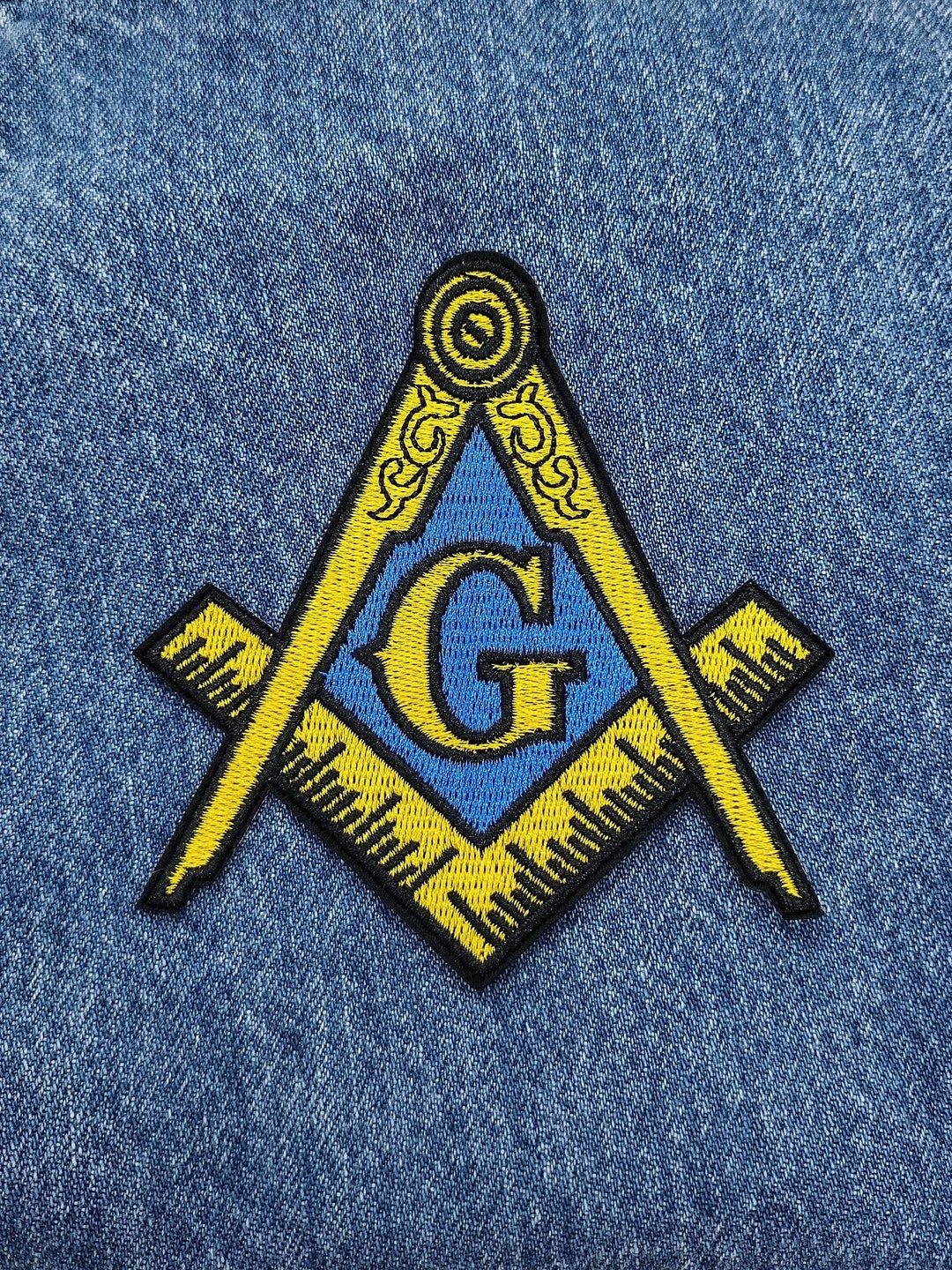Masonic Symbol Free Masons Compassion Ruler Embroidered Iron on Patch ...