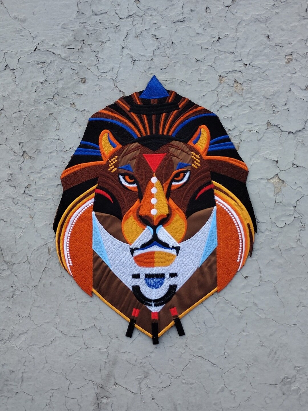 Lion Head the Tribe of Judah Embroidered Patch Iron on Applique DIY ...