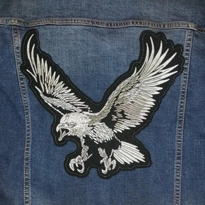 Eagle Embroidered Iron-on Patches Large Clothing Sticker - Etsy