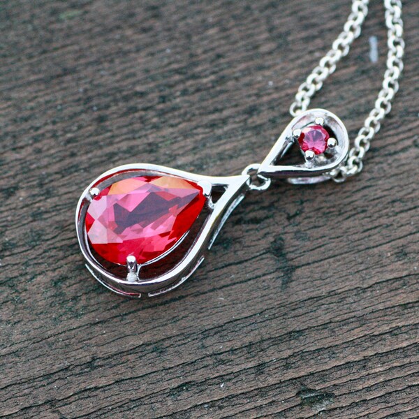 40th Wedding Anniversary Ruby Necklace - Etsy