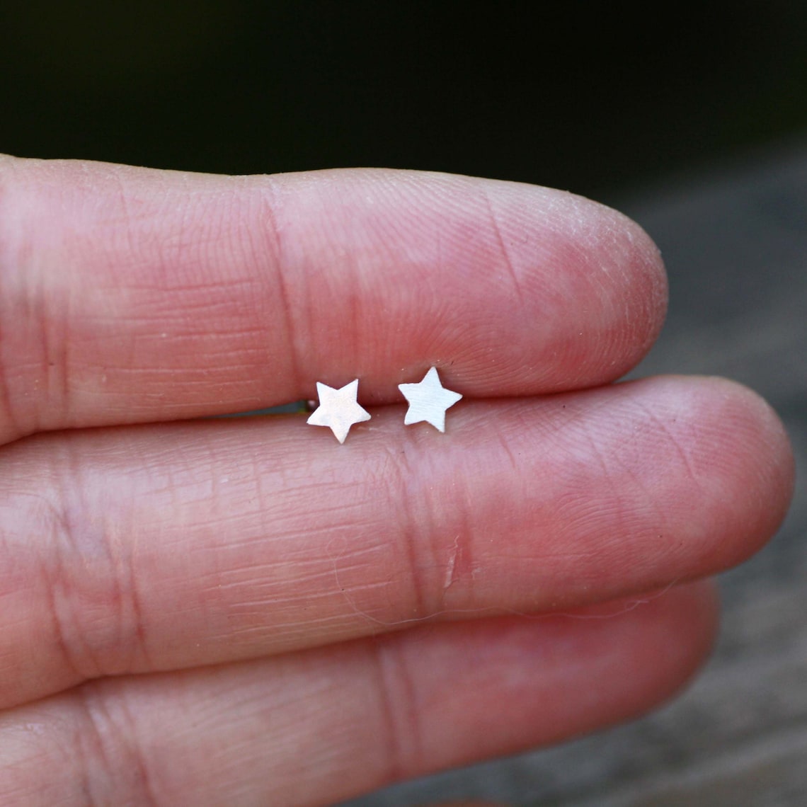 Tiny Star Stud Earrings in Solid Sterling Silver Little Girl - Etsy