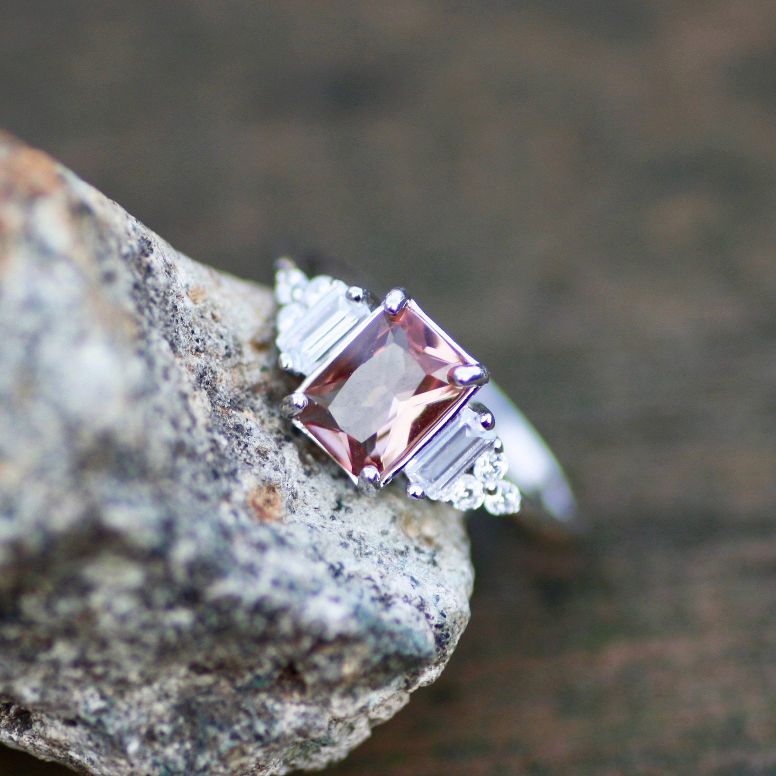 Color Change Emerald Cut Diaspore Engagement Ring Sterling - Etsy