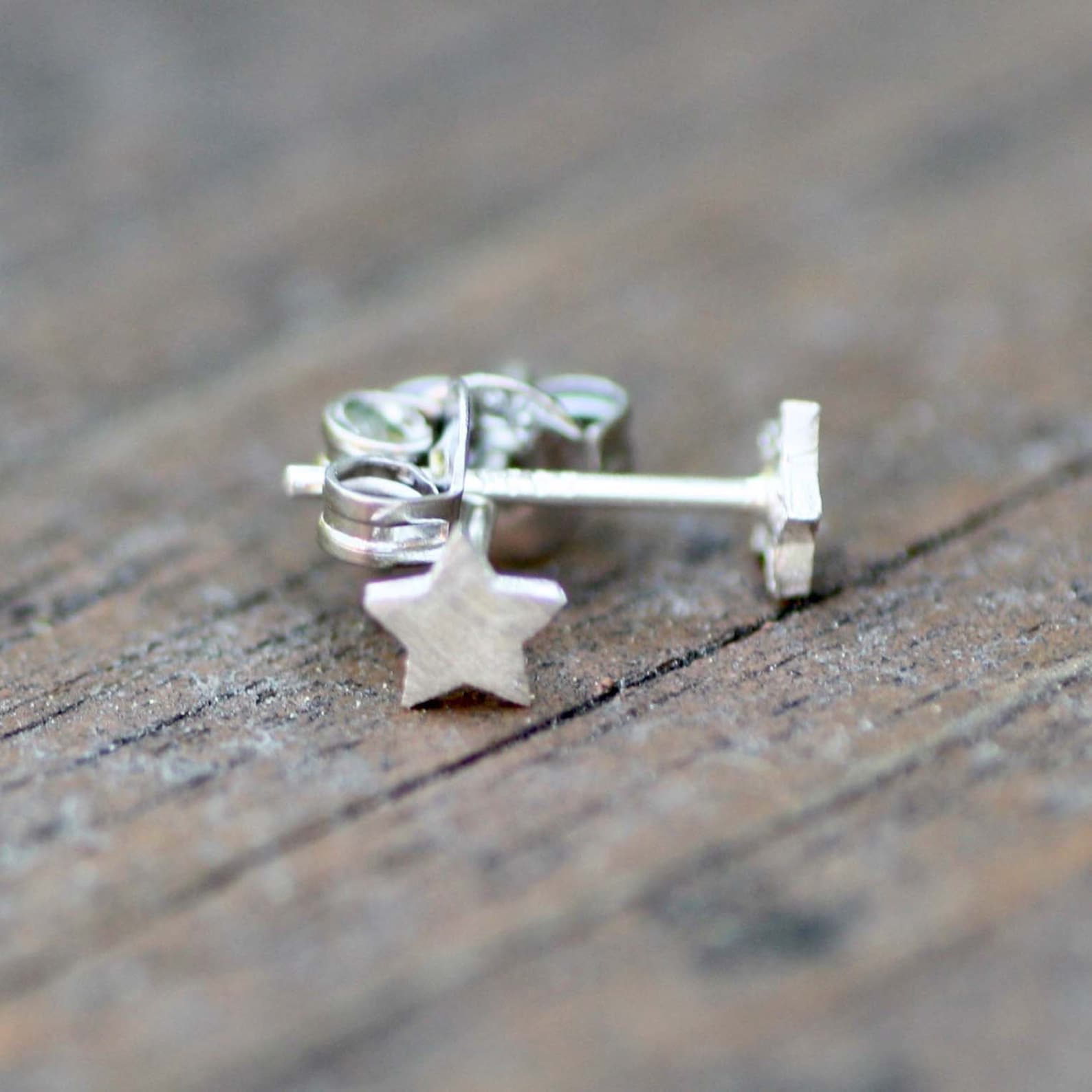 Tiny Star Stud Earrings in Solid Sterling Silver Little Girl - Etsy