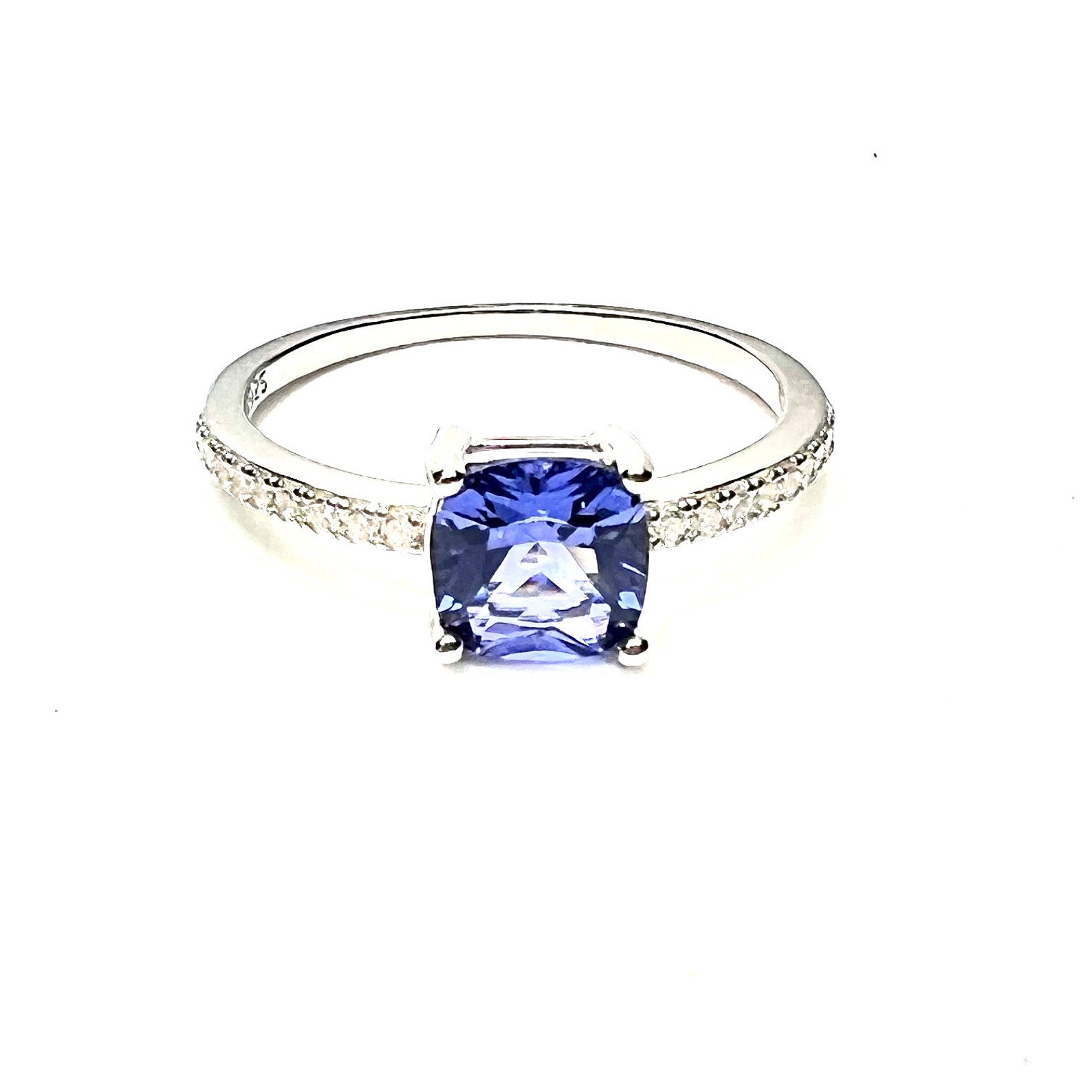 Lab Made Tanzanite Ring Solid Sterling Silver 925 December - Etsy