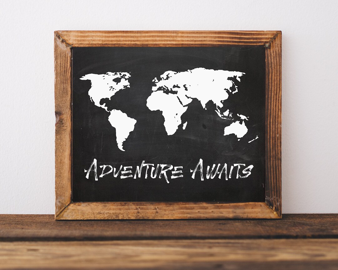 Printable Men Gift Explore Print, Adventure Awaits Wanderlust Print ...
