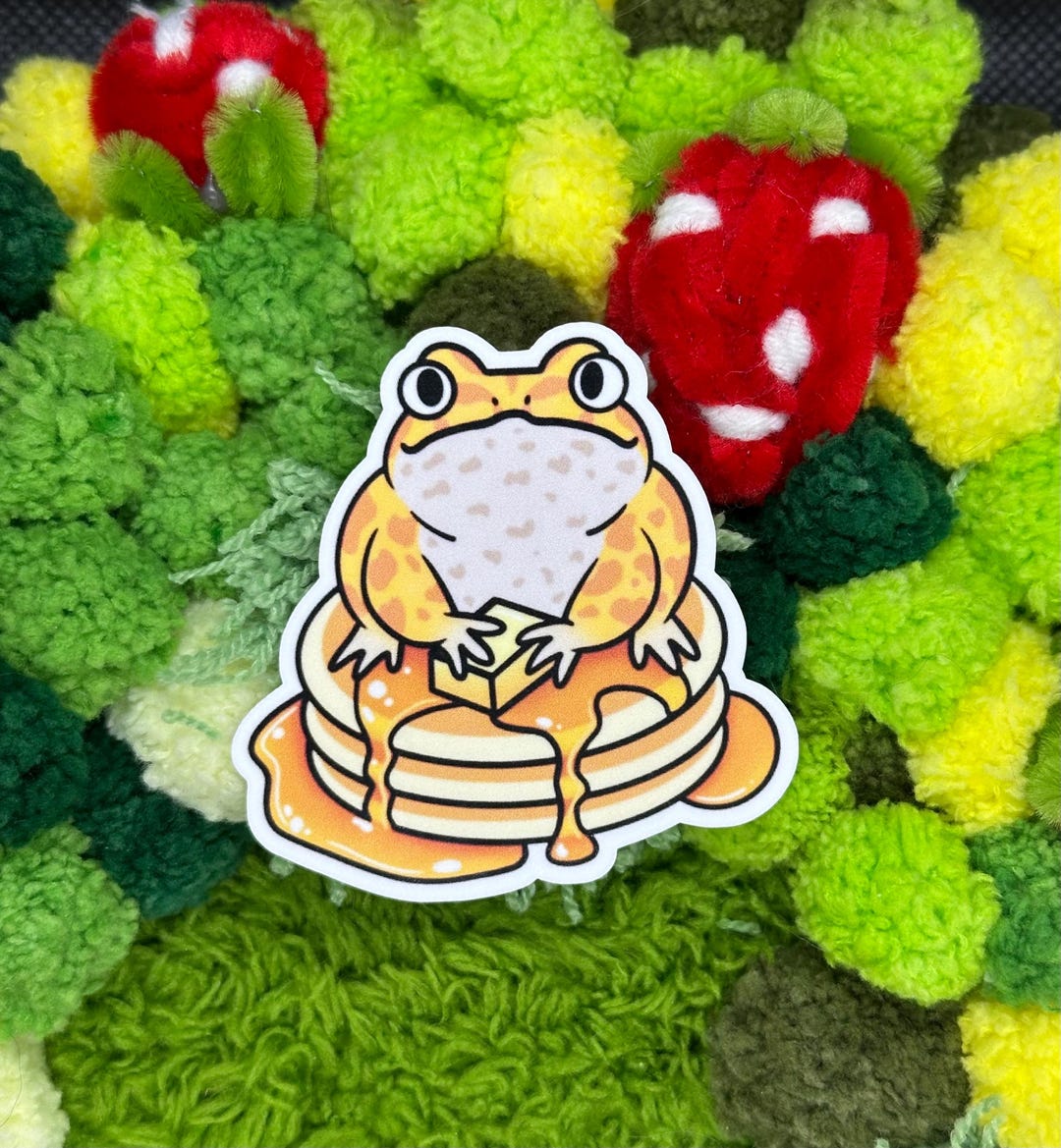 Pancake Pac-man Frog Stickers. Frogs, Pacman, Decals, Vinyl, Tumbler ...