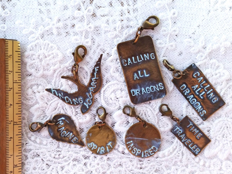 Personalized Word Tags Brass Letters Phrase TAGS Expressive | Etsy