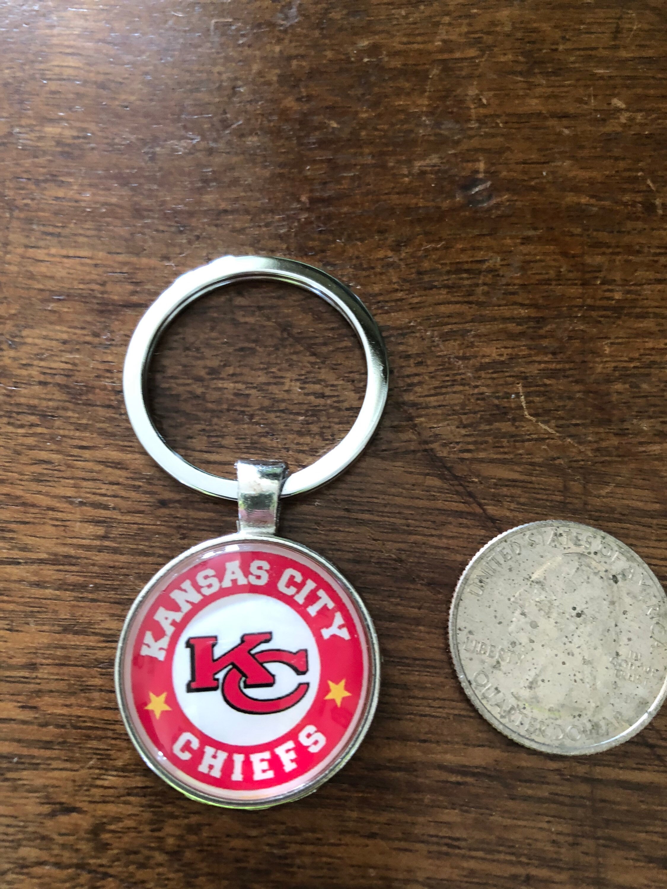 Kansas City Chiefs Silverplated Keychain - Etsy