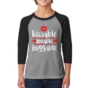 Kissable Loveable Huggable Valentines Day Romance Romantic | Etsy