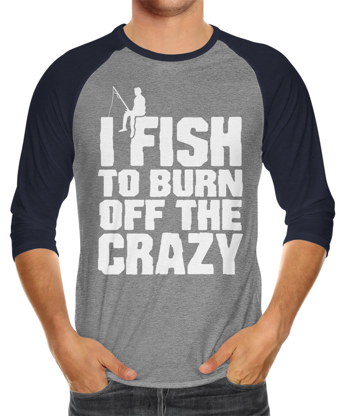 I Fish to Burn off the Crazy Fanatic Fish Fishing Reel Rod | Etsy