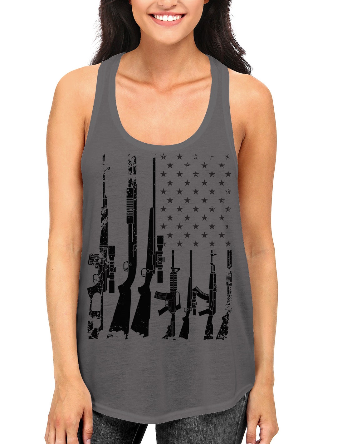 Distressed American USA Gun Flag Patriotic Bullet Rifle 2nd - Etsy