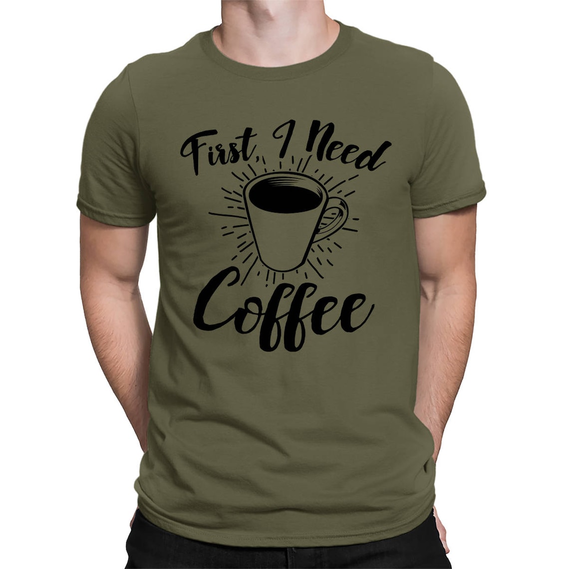 First I Need Coffee Funny Caffeine Addict Cup Of Joe Gift | Etsy